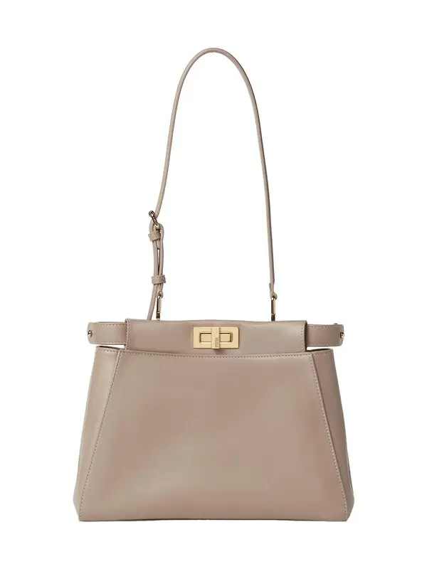 Fendi My Peekaboo Small Dove Gray Leather Bag - [gray]